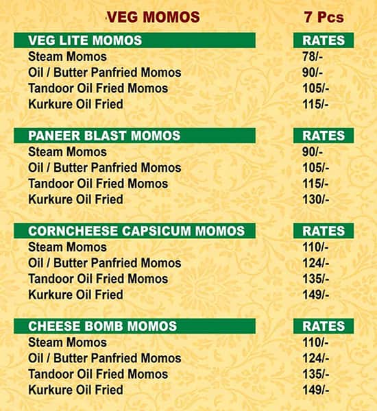 Menu of Momo Place, Manpada, Thane West, Thane