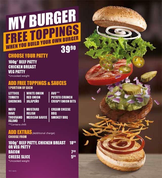 Menu at Steers pizzeria, Durban, Shop 102 & 104 Musgrave Centre