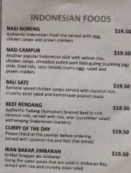 Menu at The Haystack Cafe, Wangara