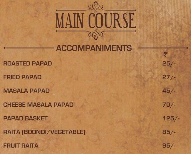 Menu at Sohi Restaurant and Banquets, Ahmedabad