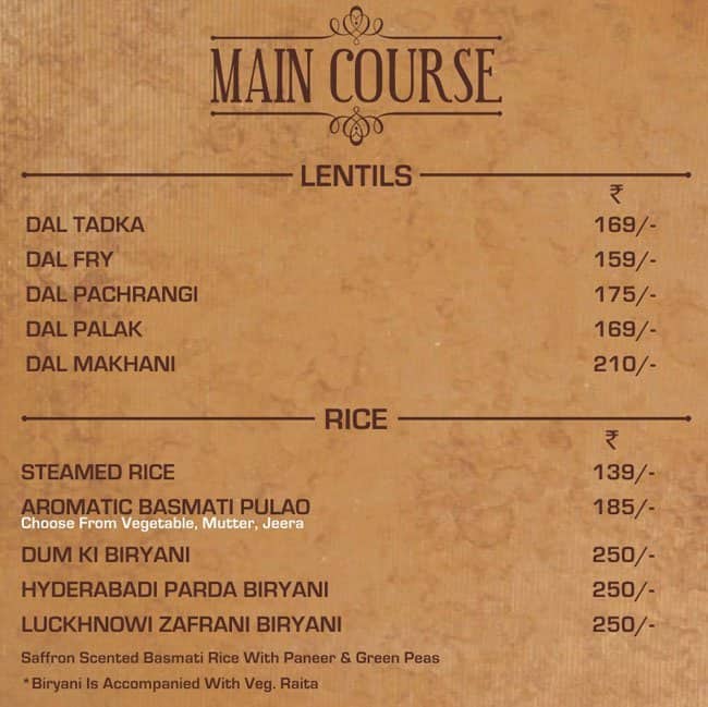 Menu at Sohi Restaurant and Banquets, Ahmedabad
