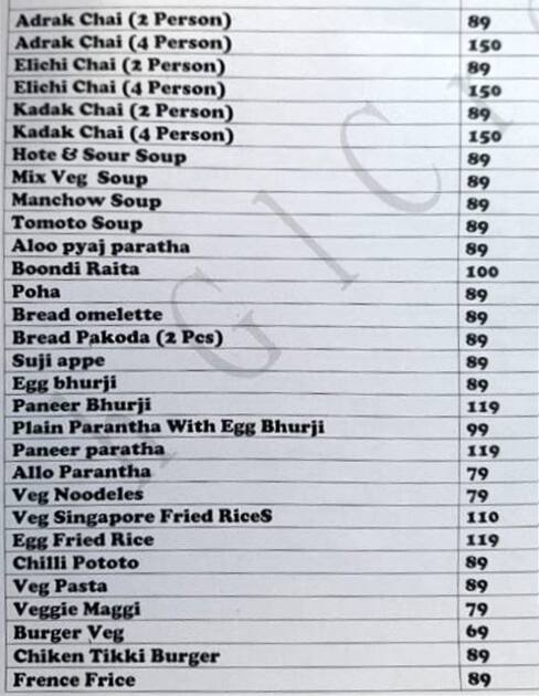 Menu of The Grill Corner, Sector 83, Noida