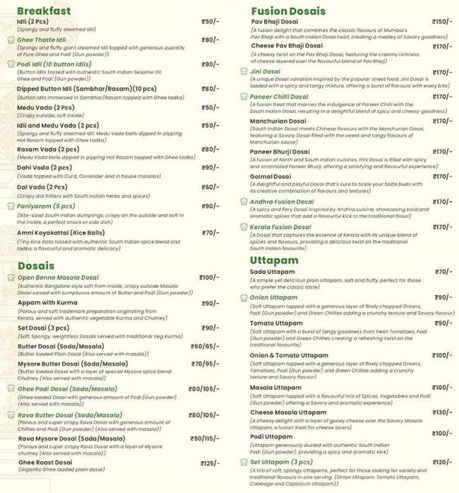 Menu of Bahubelly-The Taste Of South, CBD-Belapur, Navi Mumbai