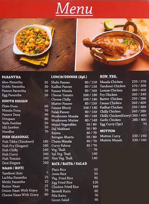 Menu at Best Eating Point, Chandigarh, 13