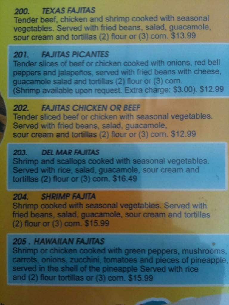 Menu at La Tolteca pub & bar, Bowmansville