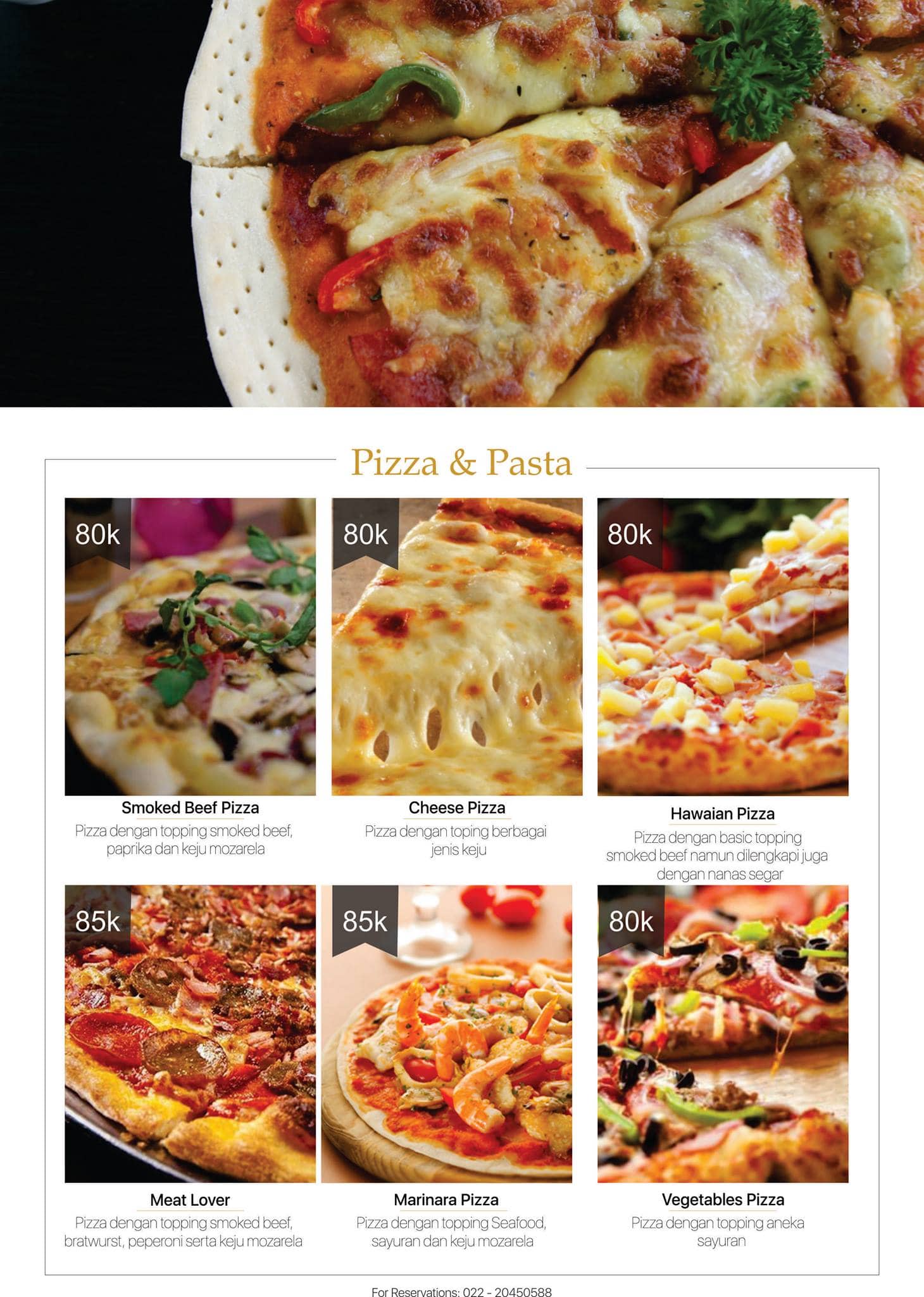 Menu at Skylight cafe, Bandung, Komplek Citra Green Dago Blok N 1-10