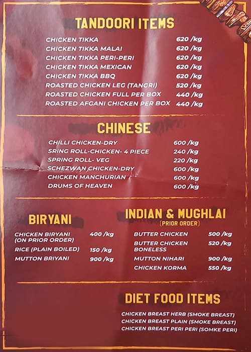 Menu at THE RANCH-FARM TO FORK, Noida