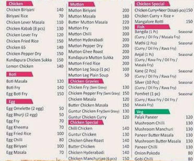 Menu of Yubi Foods, Rasulgarh, Bhubaneshwar