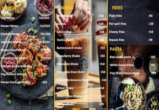 Menu of Baithak Cafe, Kapashera, New Delhi