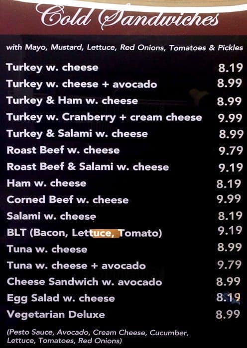 Shaw's Sandwiches Menu, Menu for Shaw's Sandwiches, Sunnyvale ...