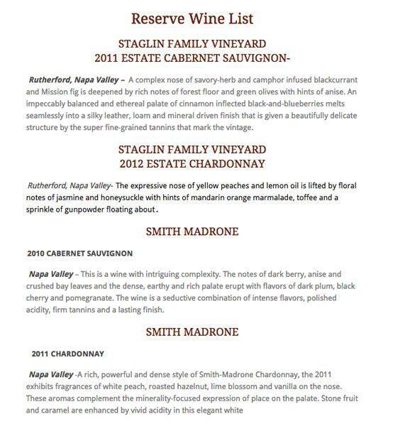 Menu at Casablanca Restaurant, Jamison