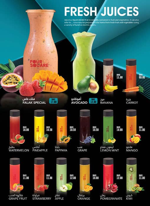 Menu at Foursquare Cafe & Restaurant, Dubai, Oasis Residence - opposite ...