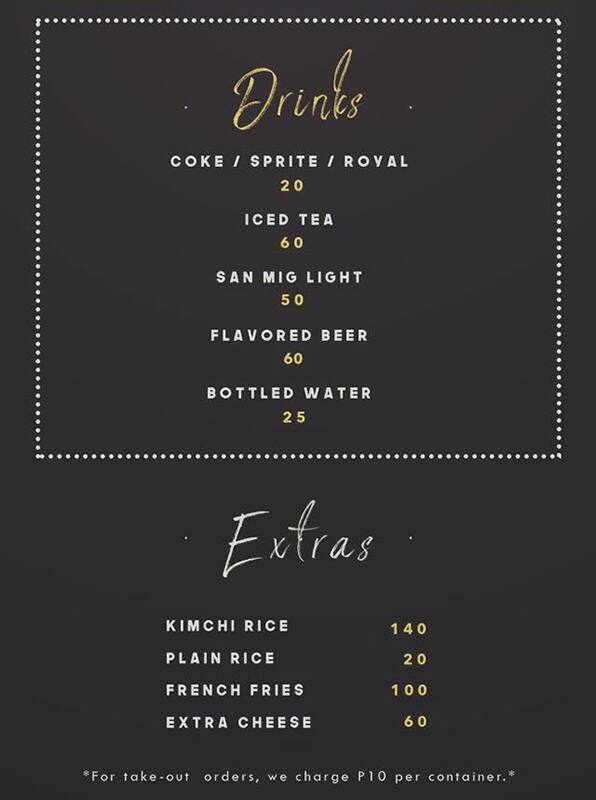 Menu at Fat Dois restaurant, Cebu City, Parkmall