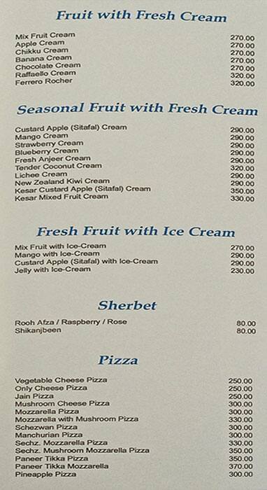 Menu at Haji Ali Juice Centre, Bengaluru, Nisa Enclave