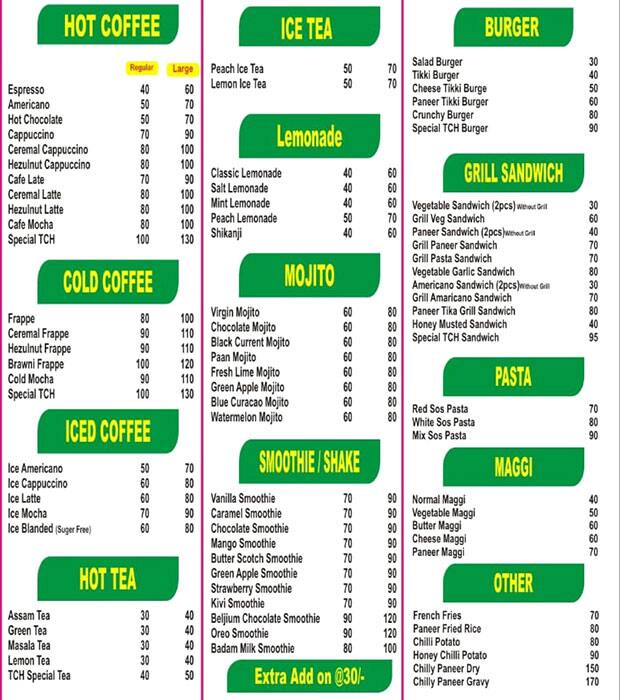 Menu at The Coffee Heart, Meerut, Shopping Complex