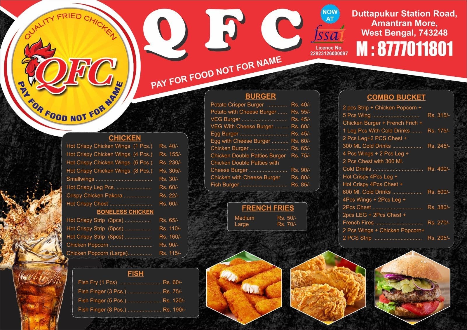 Menu of QFC - Quality Fried Chicken, Barasat, Kolkata