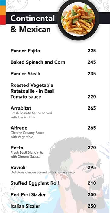 Menu at Juggernaut, Vadodara