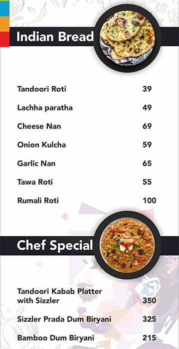 Menu at Juggernaut, Vadodara