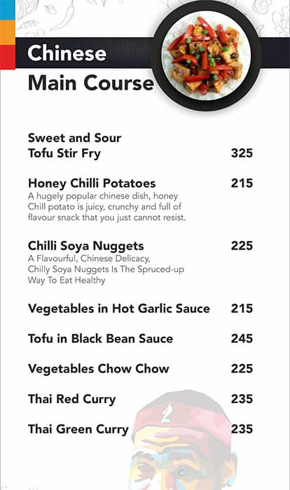 Menu at Juggernaut, Vadodara