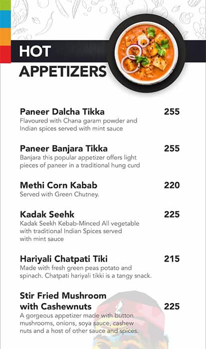 Menu at Juggernaut, Vadodara