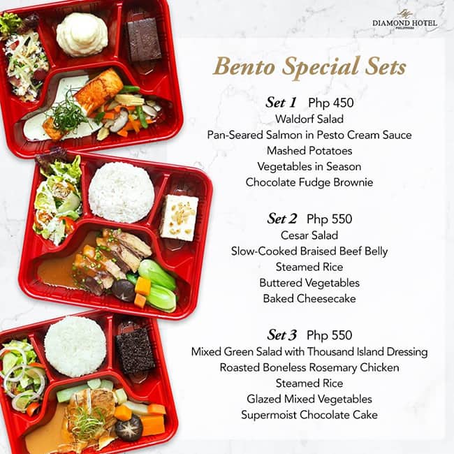 Menu at Lobby Lounge Diamond Hotel cafe, Manila