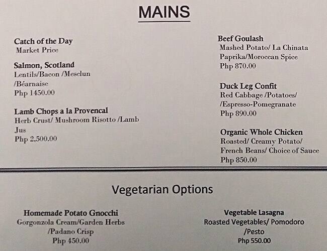 Menu at Caviar Restaurant and Champagne Bar, Muntinlupa