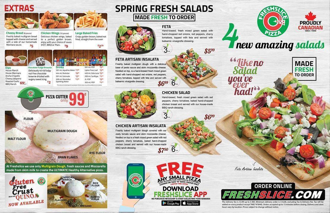 Freshslice Pizza menu, Menu restauracji Freshslice Pizza, Lynn Valley ...