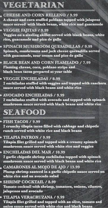 Menu at 7 Salsas restaurant, Irving, N MacArthur Blvd #100