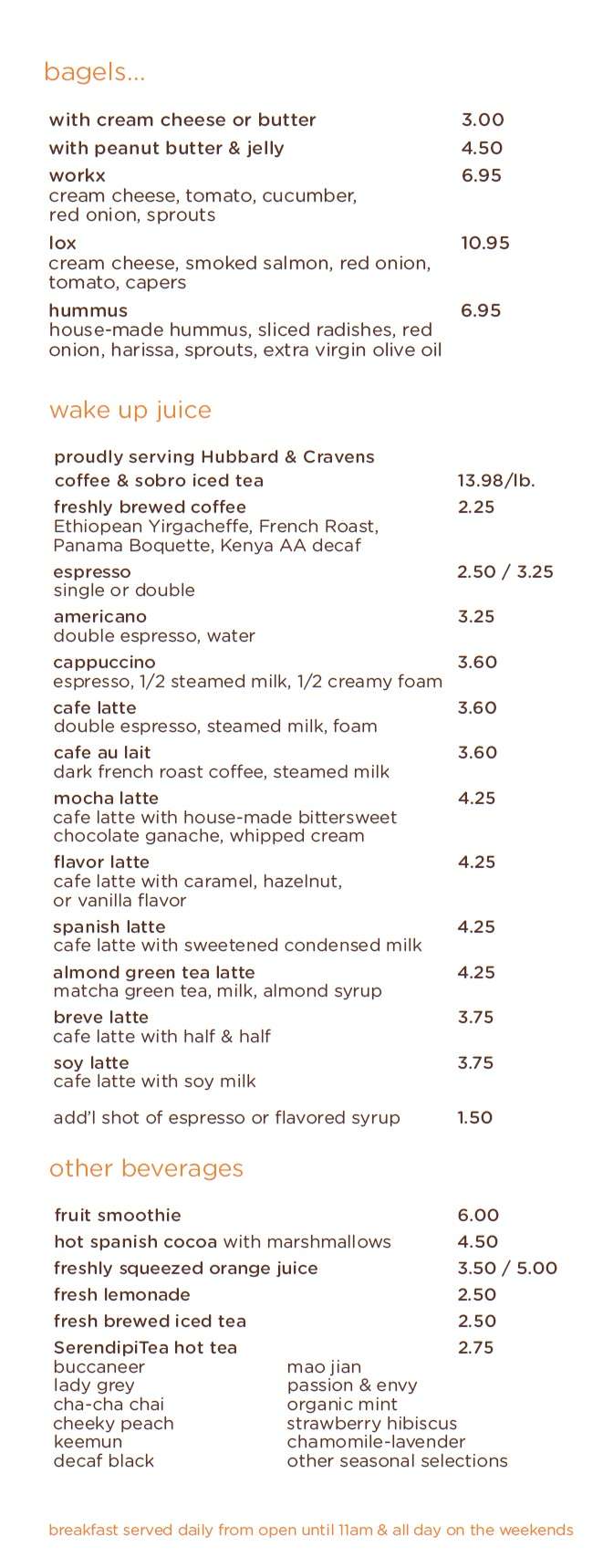 Menu at Taste Cafe & Marketplace, Indianapolis