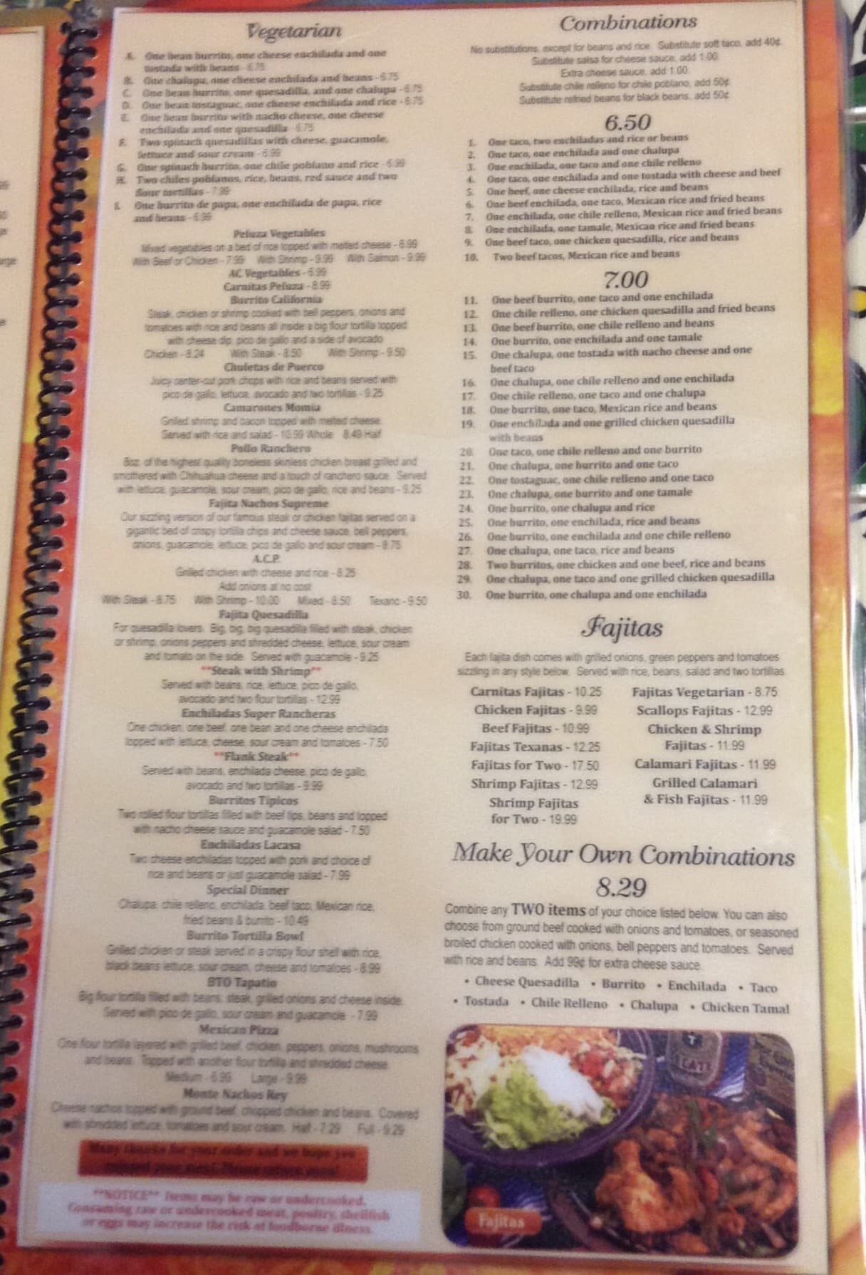 Menu at Monte Del Rey restaurant, Mocksville, US-601