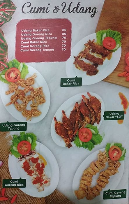 Menu at Sarang Oci restaurant, Jakarta, Apartemen Sahid Sudirman ...