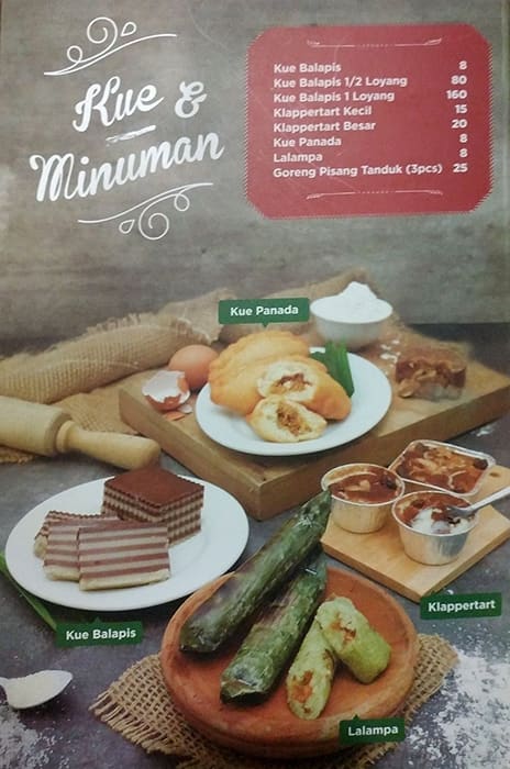 Menu at Sarang Oci restaurant, Jakarta, Apartemen Sahid Sudirman ...