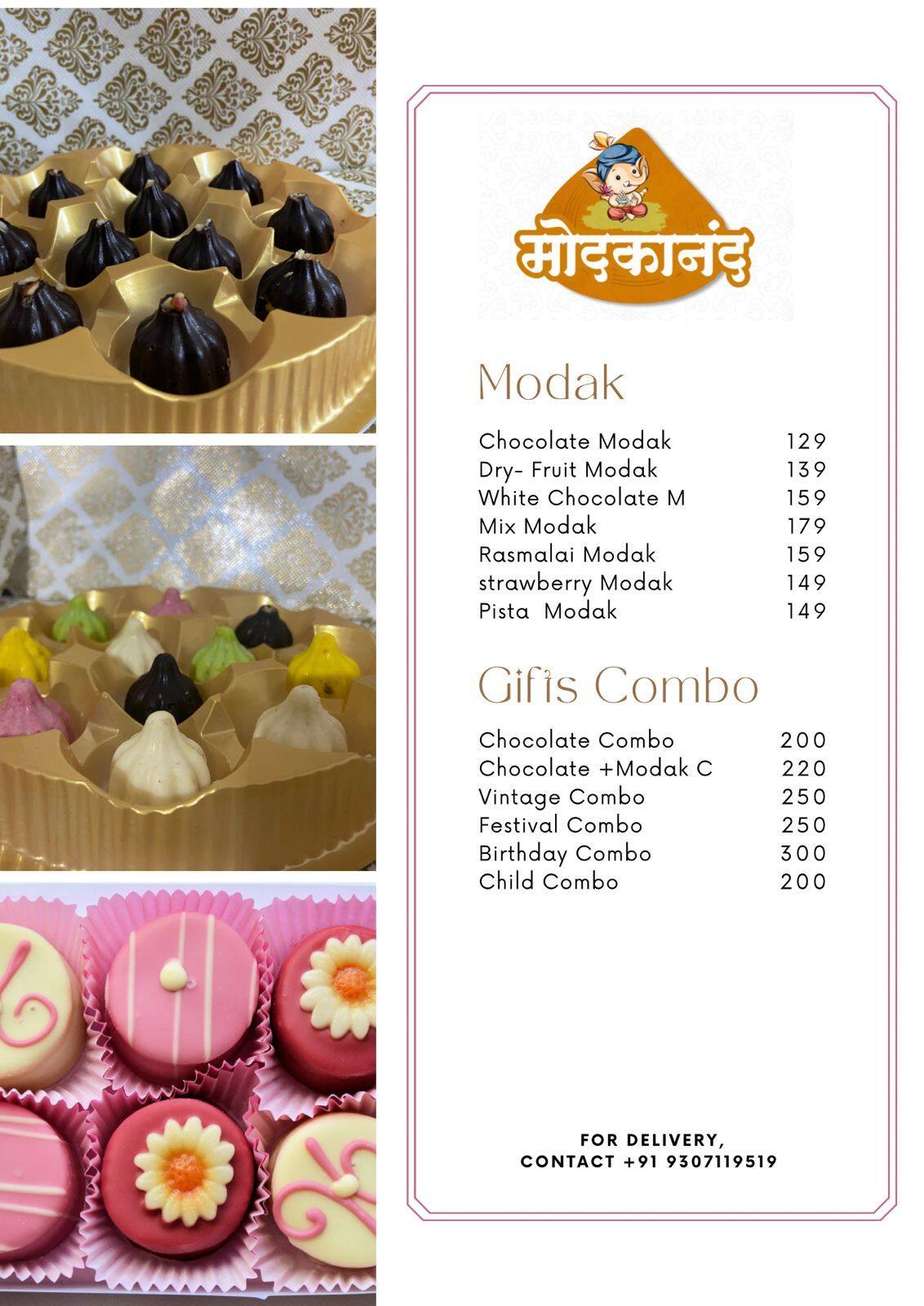 Menu of Modak Ananda, Mundhwa, Pune