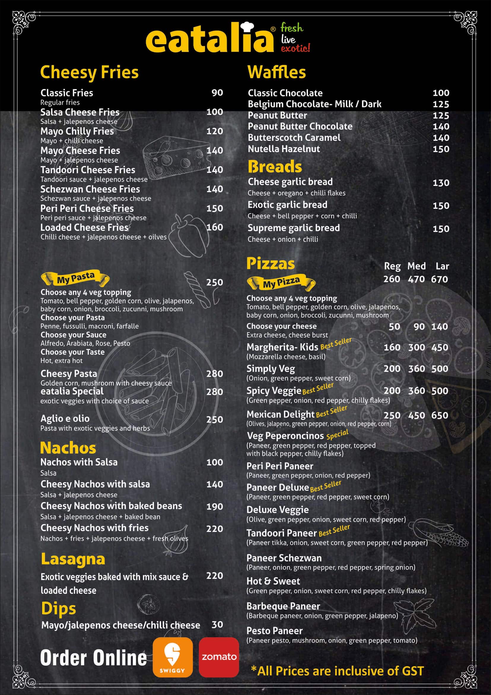 Menu at Eatalia, Mumbai, Growel's 101 Mall