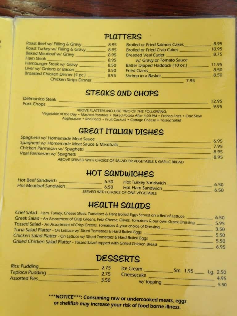 Menu at Path Valley Family Restaurant, Spring Run