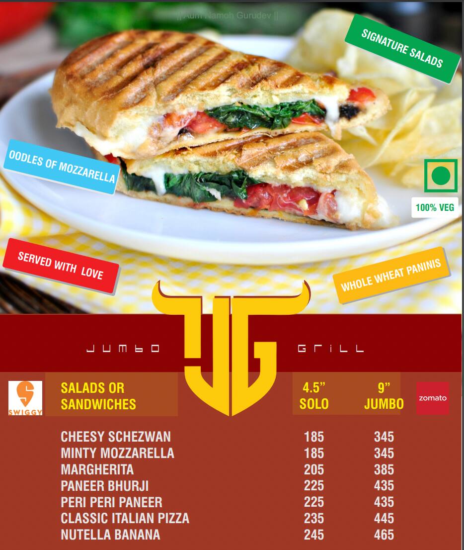 Menu at Jumbo Grill, Pune