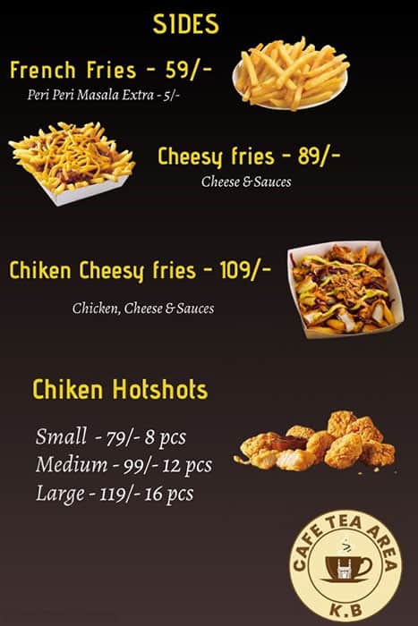 Menu of Cafe Tea Area, Attapur, Hyderabad