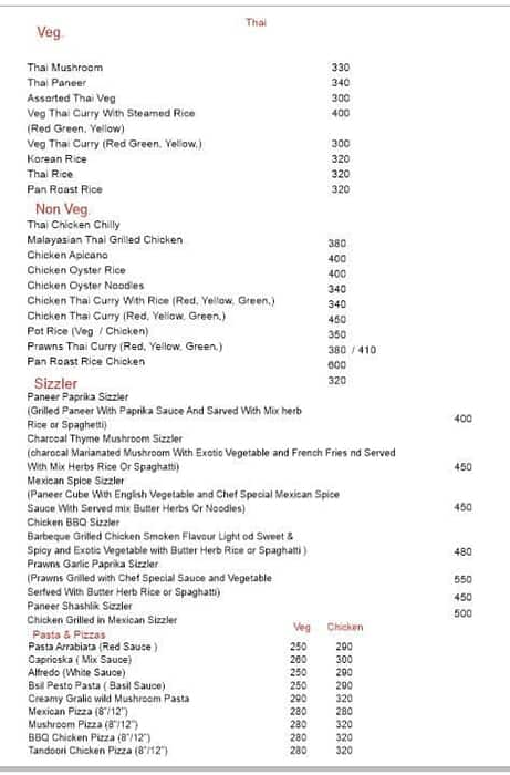 Menu of Mallow Garden Restro, Hiranandani Estate, Thane West, Thane