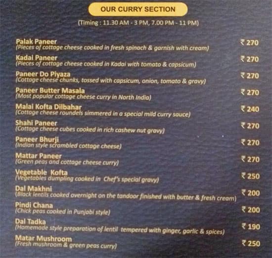 Menu at The Mint Leaf Restaurant - Hotel Shiva Residency, Dehradun