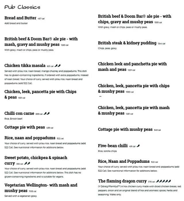 Menu at Hamilton Hall pub & bar, London, Unit 32 Ec2m 7PY The Concourse