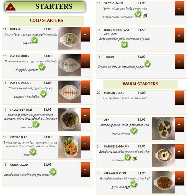 Persian Nights Menu, Menu for Persian Nights, Acton, London - Zomato UK