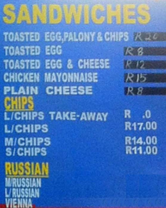 Speisekarte von LADUMA CAFE, Pretoria