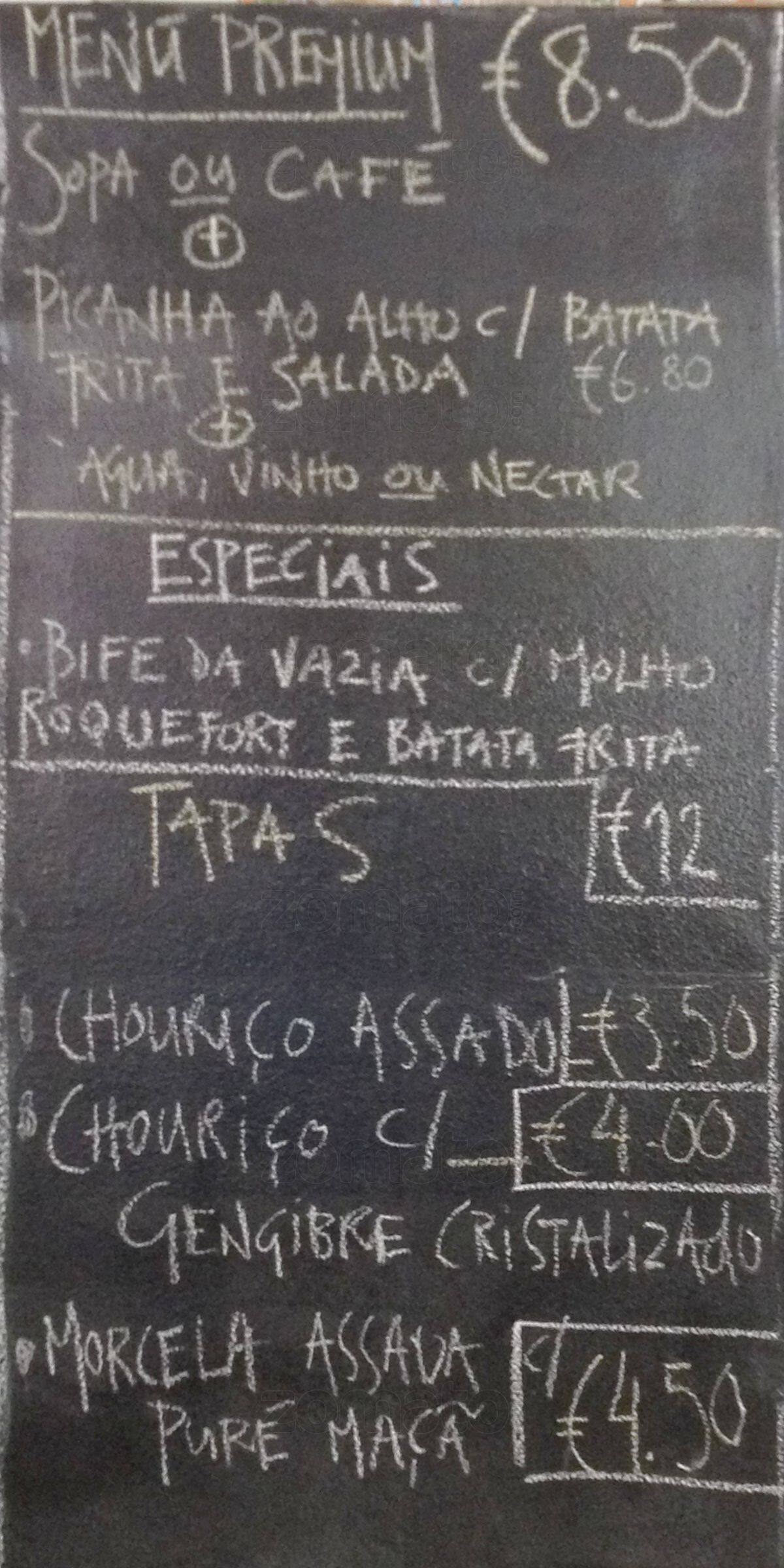 Menu em Pop Tapas pub & Bar, Lisboa