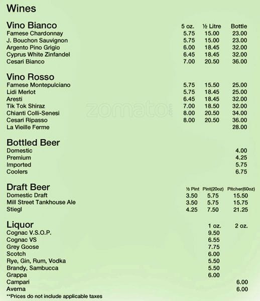 Menu at Faema Caffe cafe, Vaughan, Rutherford Rd building e unit 11