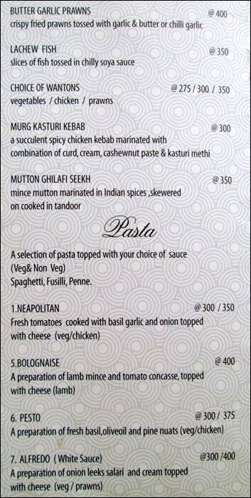 Menu at Aros Lounge Bar, Hyderabad, Hitex Ground