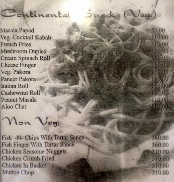 Menu at Hill View Restaurant, Panchkula, SCO 15