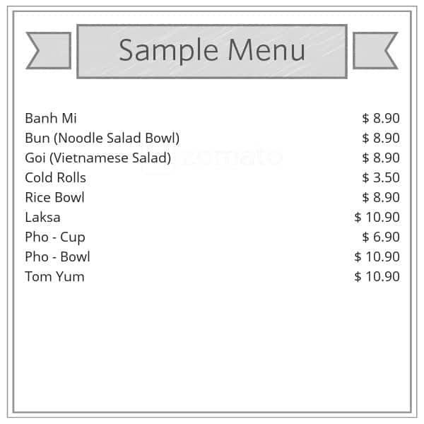 Menu at Charlie Chan Westfield West Lakes restaurant, West Lakes, Westfield