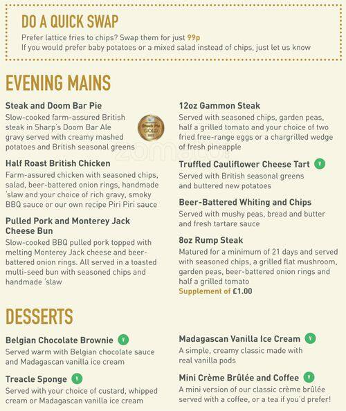 Menu at The Queen Adelaide pub & bar, Ewell, Surrey