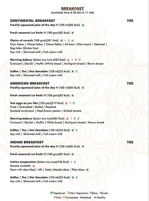 Menu of Feast - Sheraton Grand Bengaluru Whitefield Hotel & Convention ...