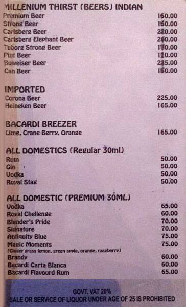 Menu at True Blue Restaurant & Bar, Delhi, 11